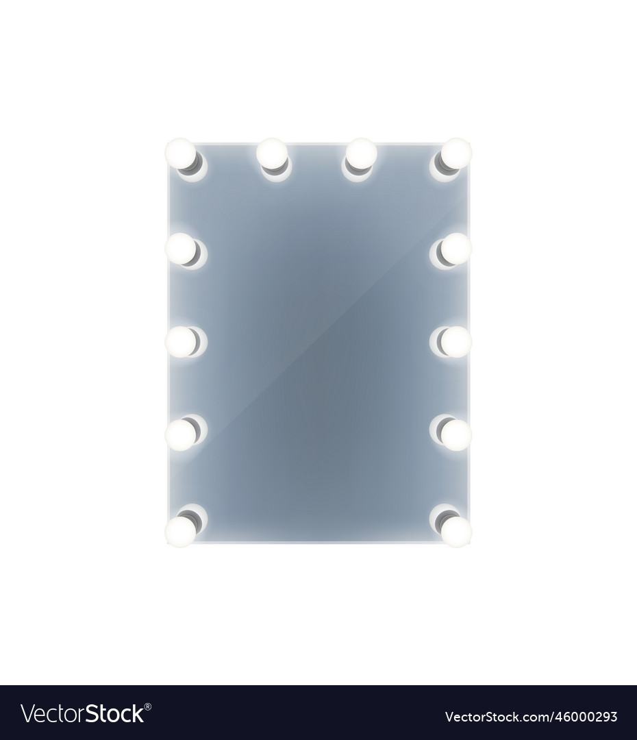 Studio makeup mirror composition Royalty Free Vector Image