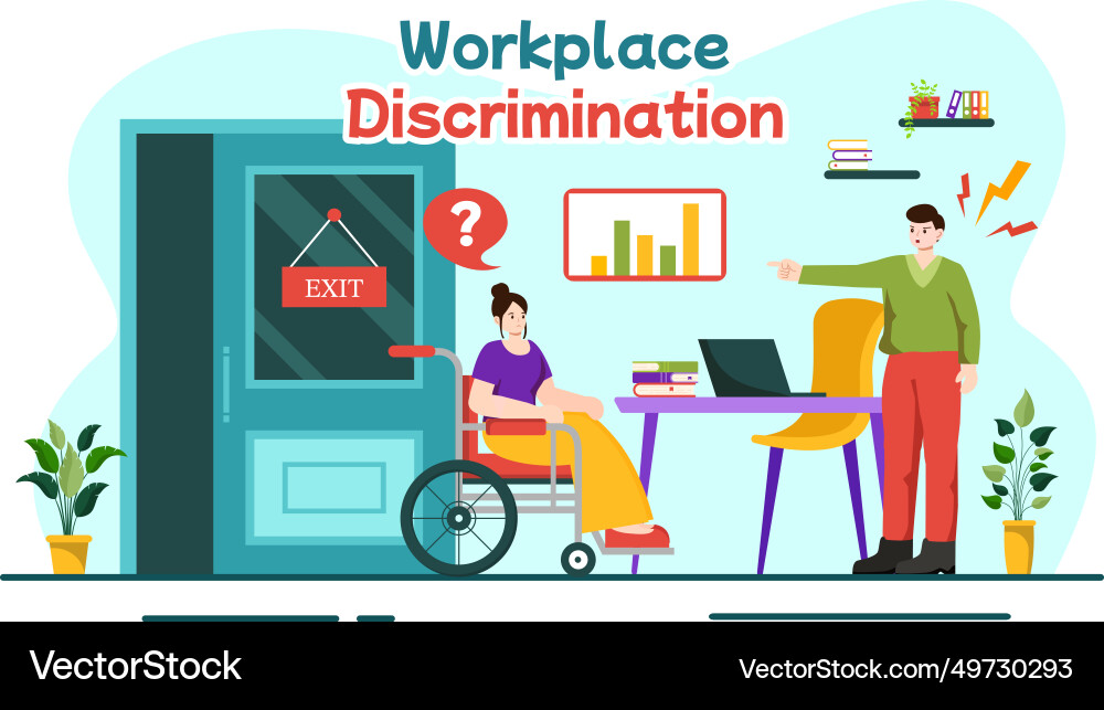Workplace discrimination design of employee Vector Image