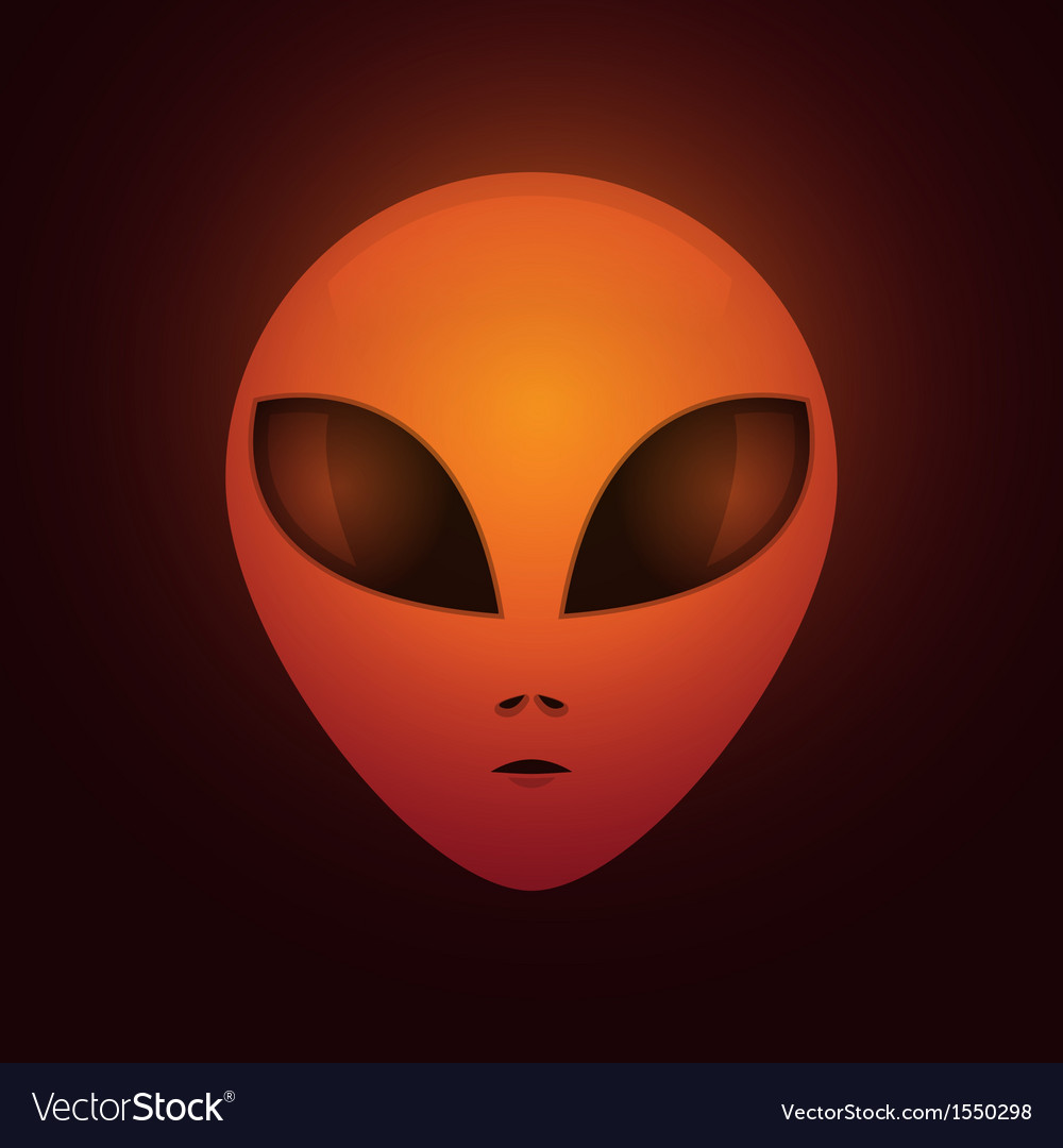 Alien head Royalty Free Vector Image - VectorStock