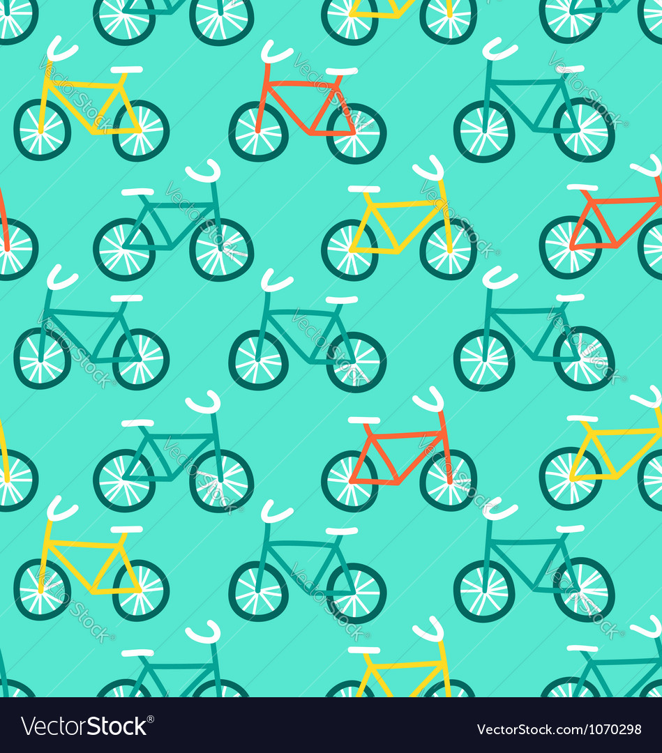 Bicycles pattern Royalty Free Vector Image - VectorStock