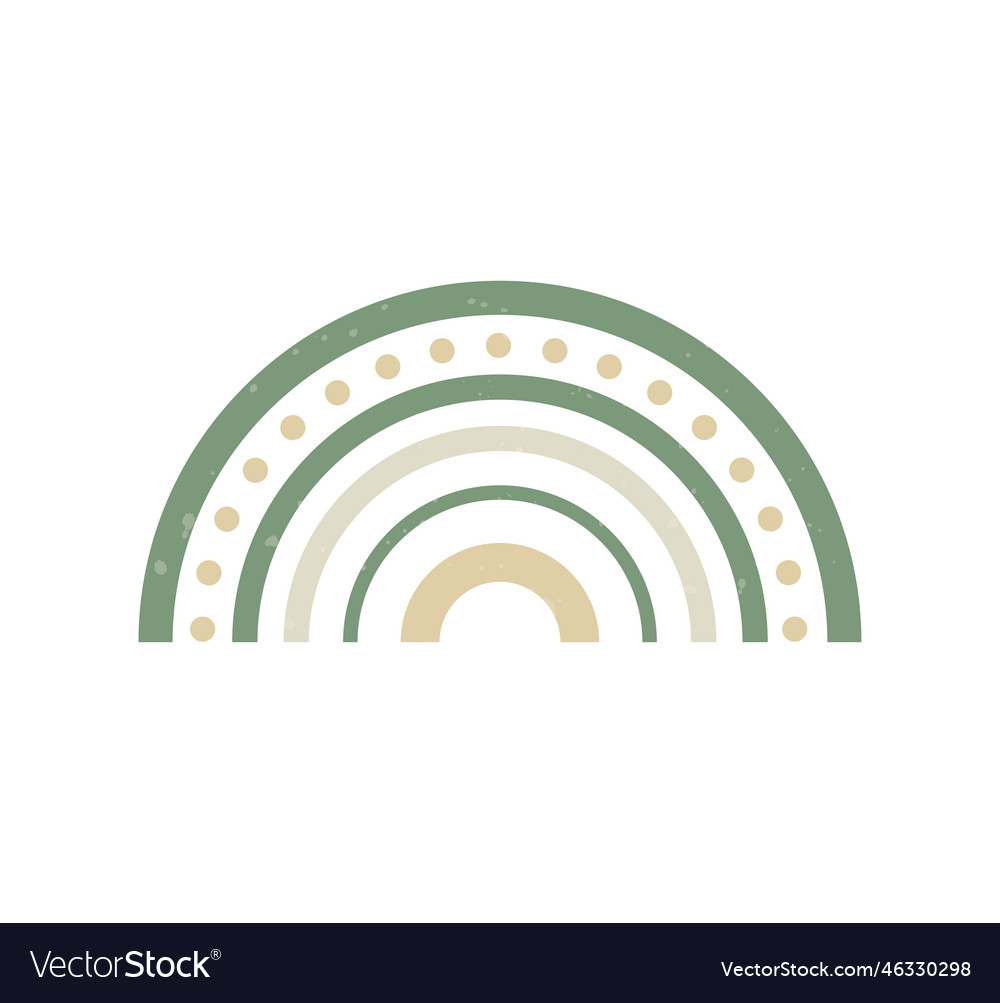 Boho style geometric rainbow abstract shapes Vector Image