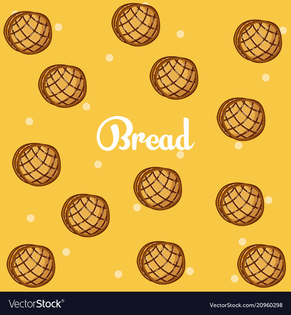 Breads pattern background Royalty Free Vector Image