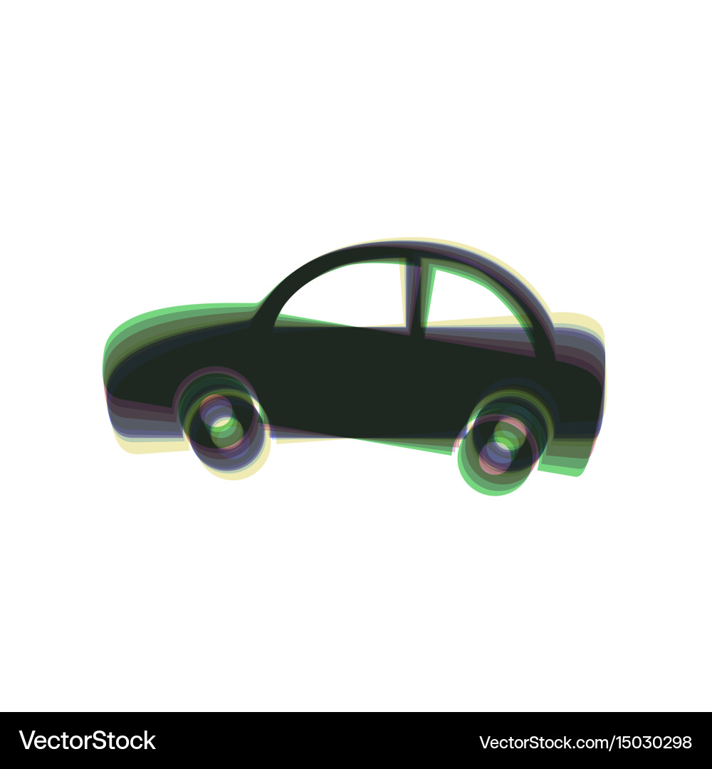 Car sign colorful icon Royalty Free Vector Image