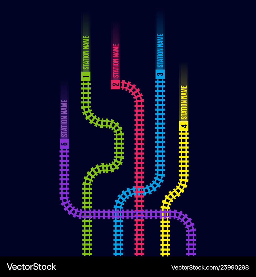 Creative of railway station Royalty Free Vector Image