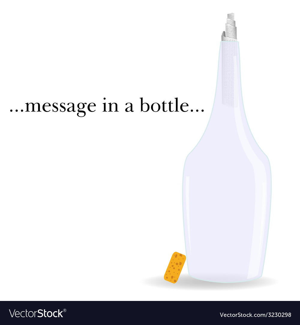 Message in a bottle Royalty Free Vector Image - VectorStock