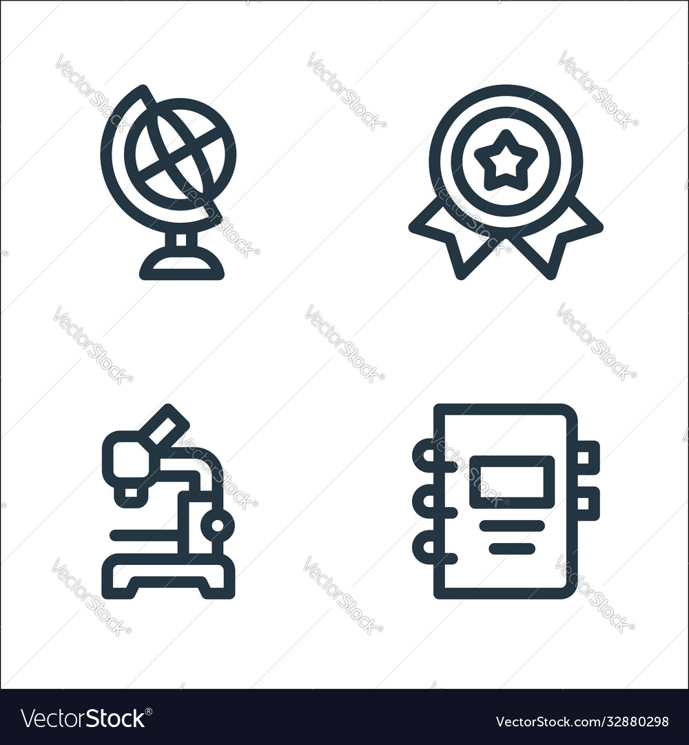 Nerd line icons linear set quality line set Vector Image
