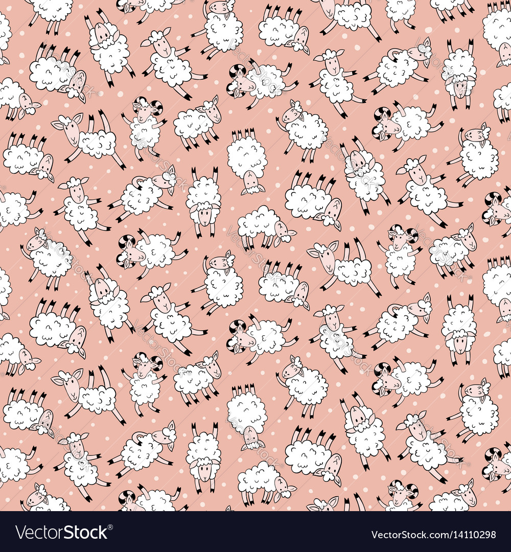 Sheep pattern Royalty Free Vector Image - VectorStock