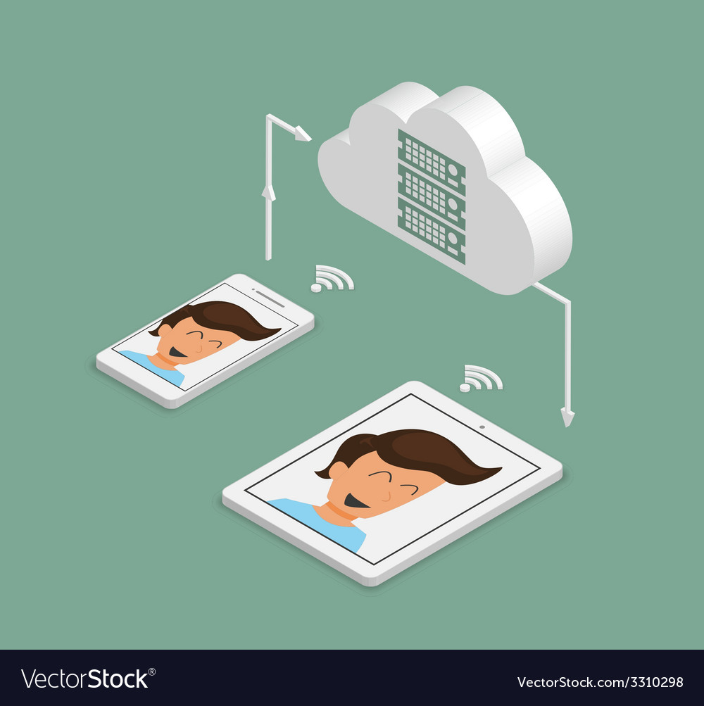 Synchronization Of Smartphone And Tablet Pc Via Vector Image