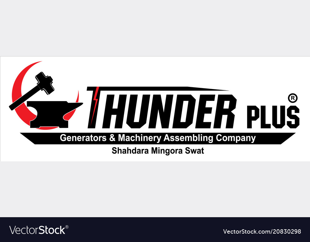 Thunder plus logo Royalty Free Vector Image - VectorStock