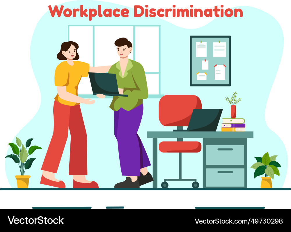 Workplace discrimination design of employee Vector Image
