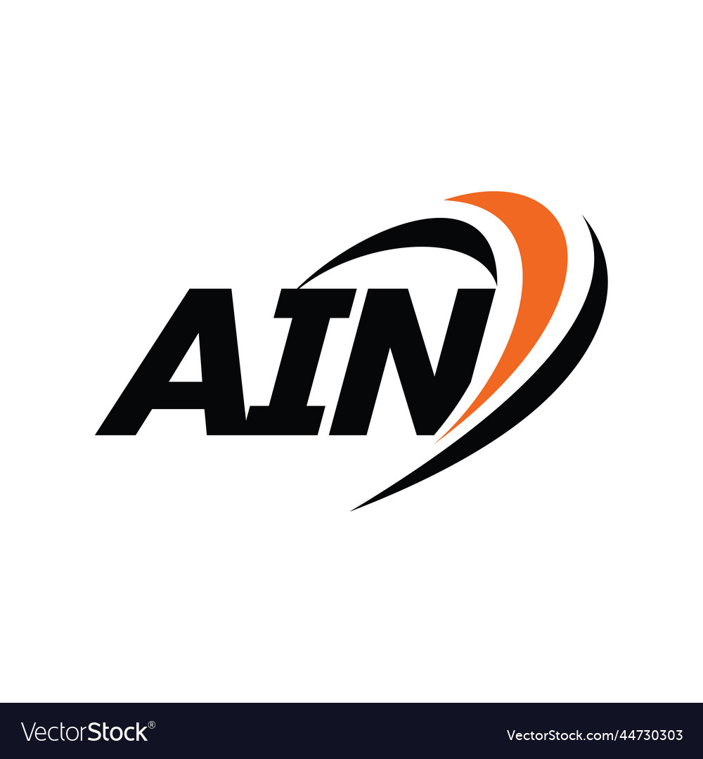 Ain monogram logo Royalty Free Vector Image - VectorStock