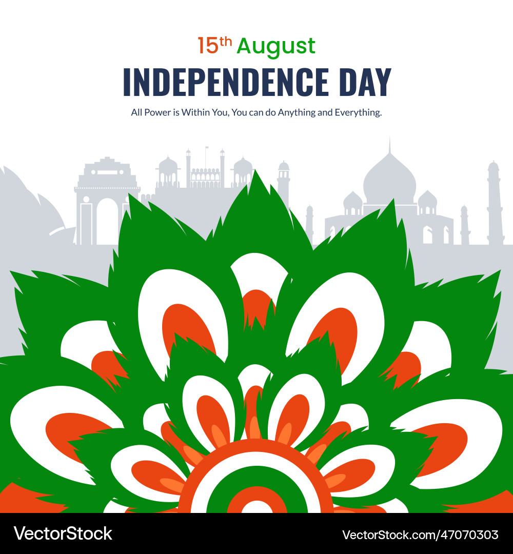 Celebrating 15 august independence day banner Vector Image