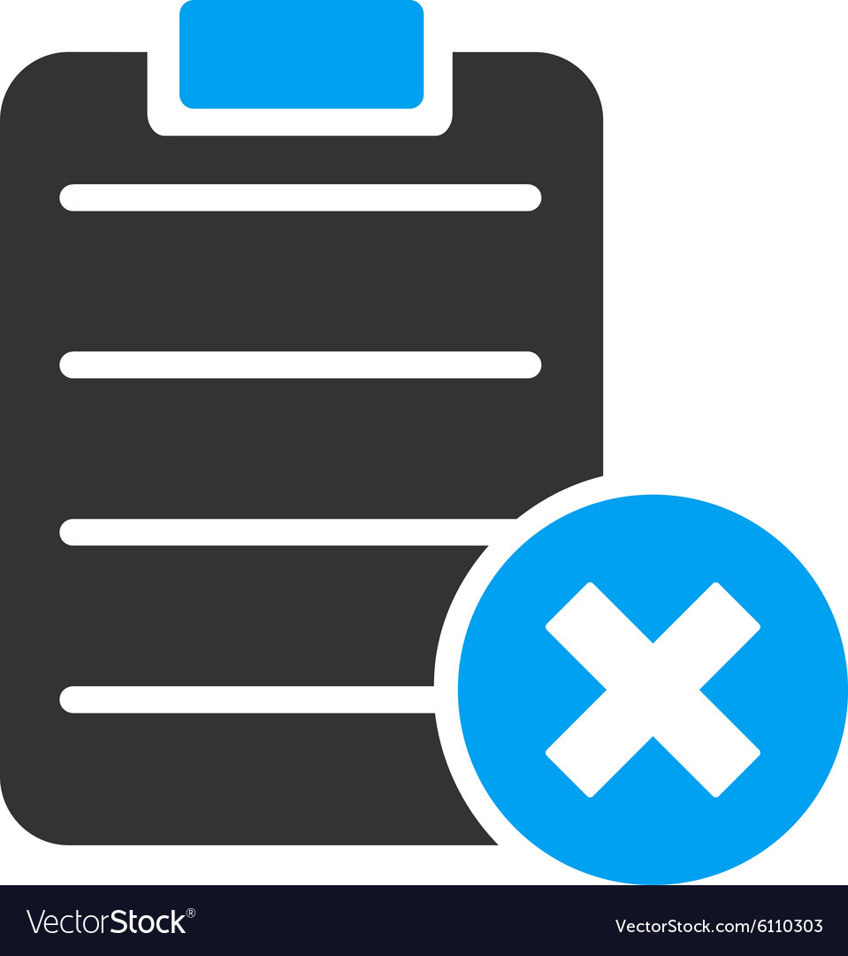 Reject form icon Royalty Free Vector Image - VectorStock Reject form icon Royalty Free Vector Image - VectorStock