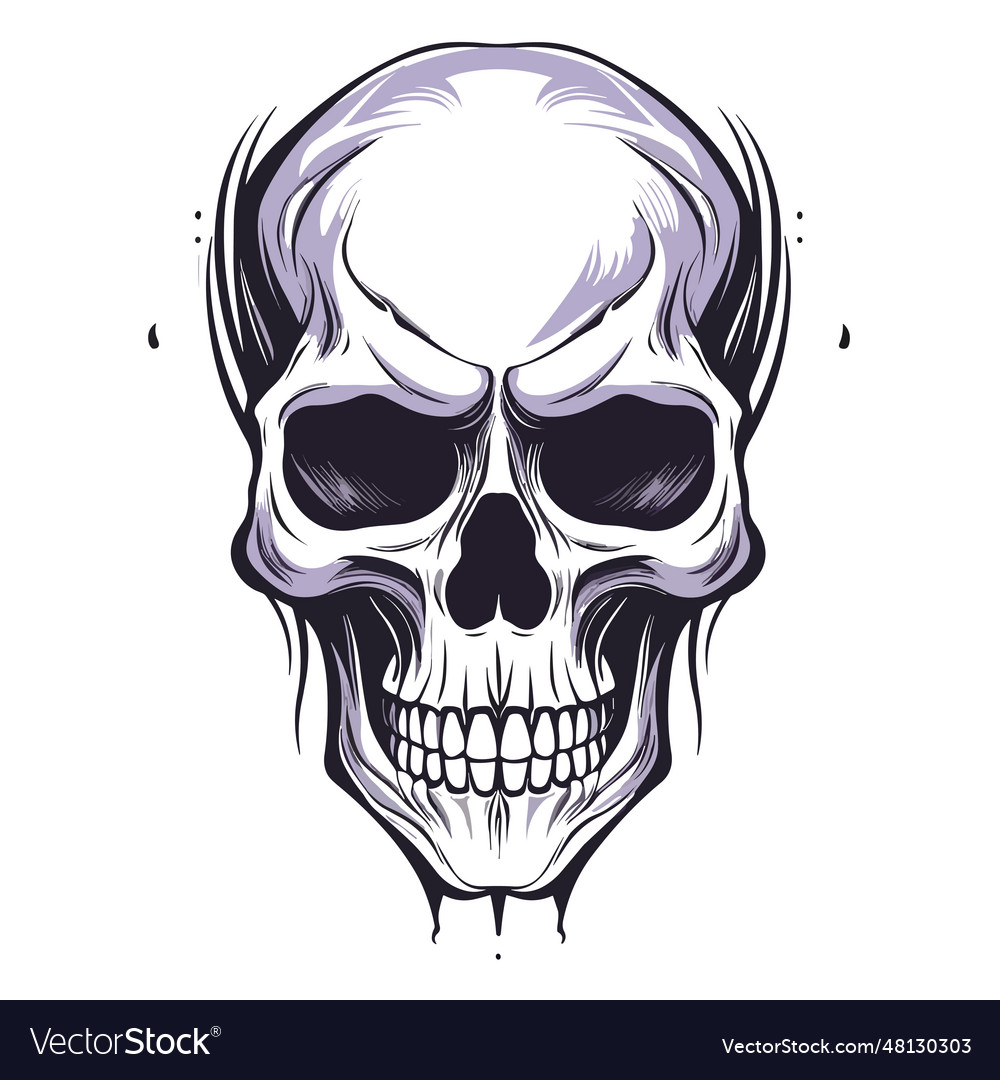 Skull Silhouette Royalty Free Vector Image Vectorstock