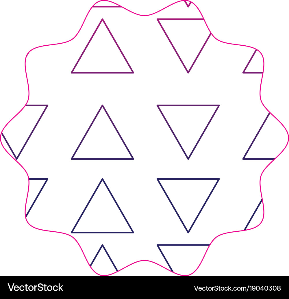Color line star with graphic geometric style Vector Image