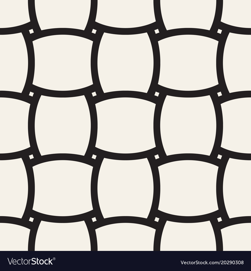 Geometric seamless pattern with curved Royalty Free Vector