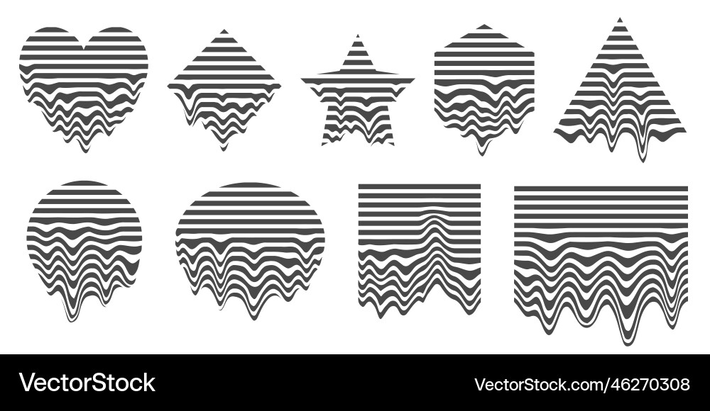 Glitch cyberpunk geometric shapes abstract Vector Image