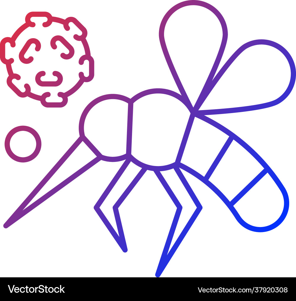 Insects Gradient Linear Icon Royalty Free Vector Image 2733