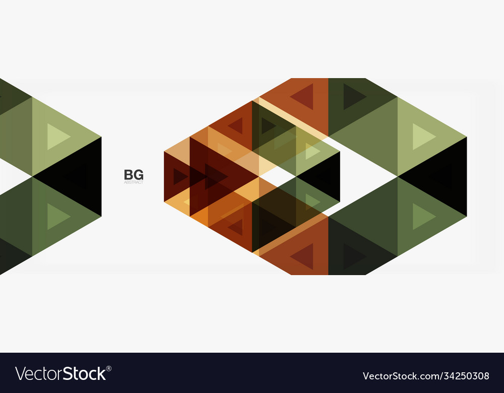 Mosaic Triangle Pattern Abstract Background Vector Image