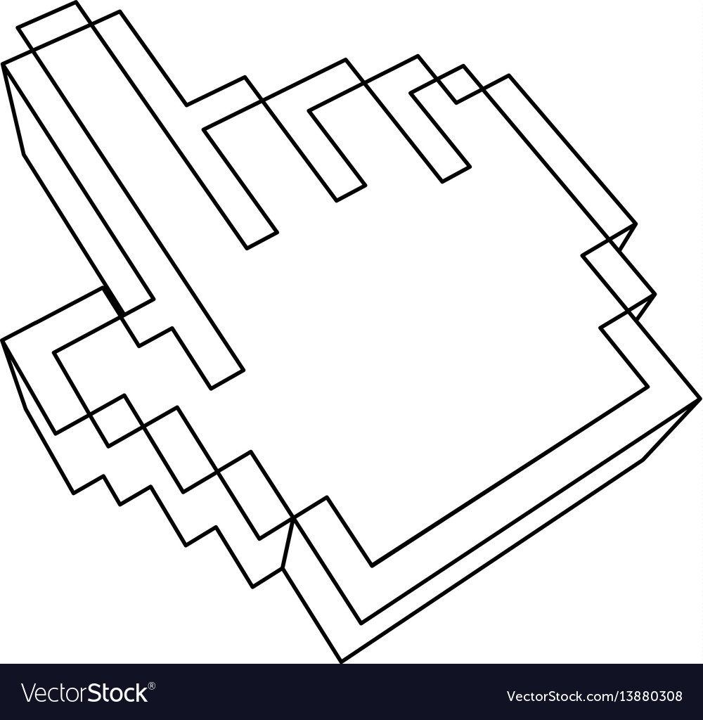 Mouse pointer hand indicating anything Royalty Free Vector