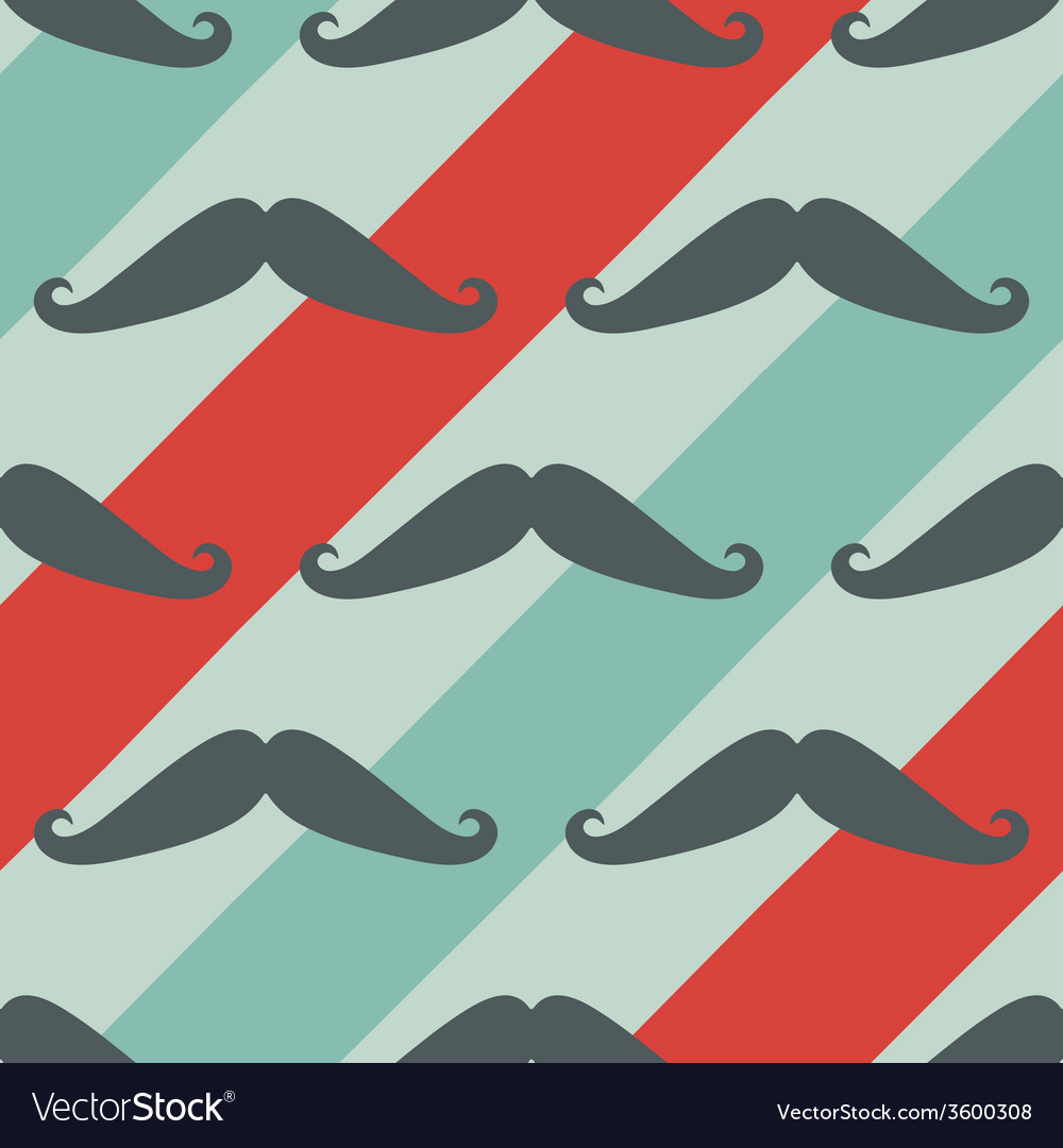 Mustache seamless pattern - texture Royalty Free Vector