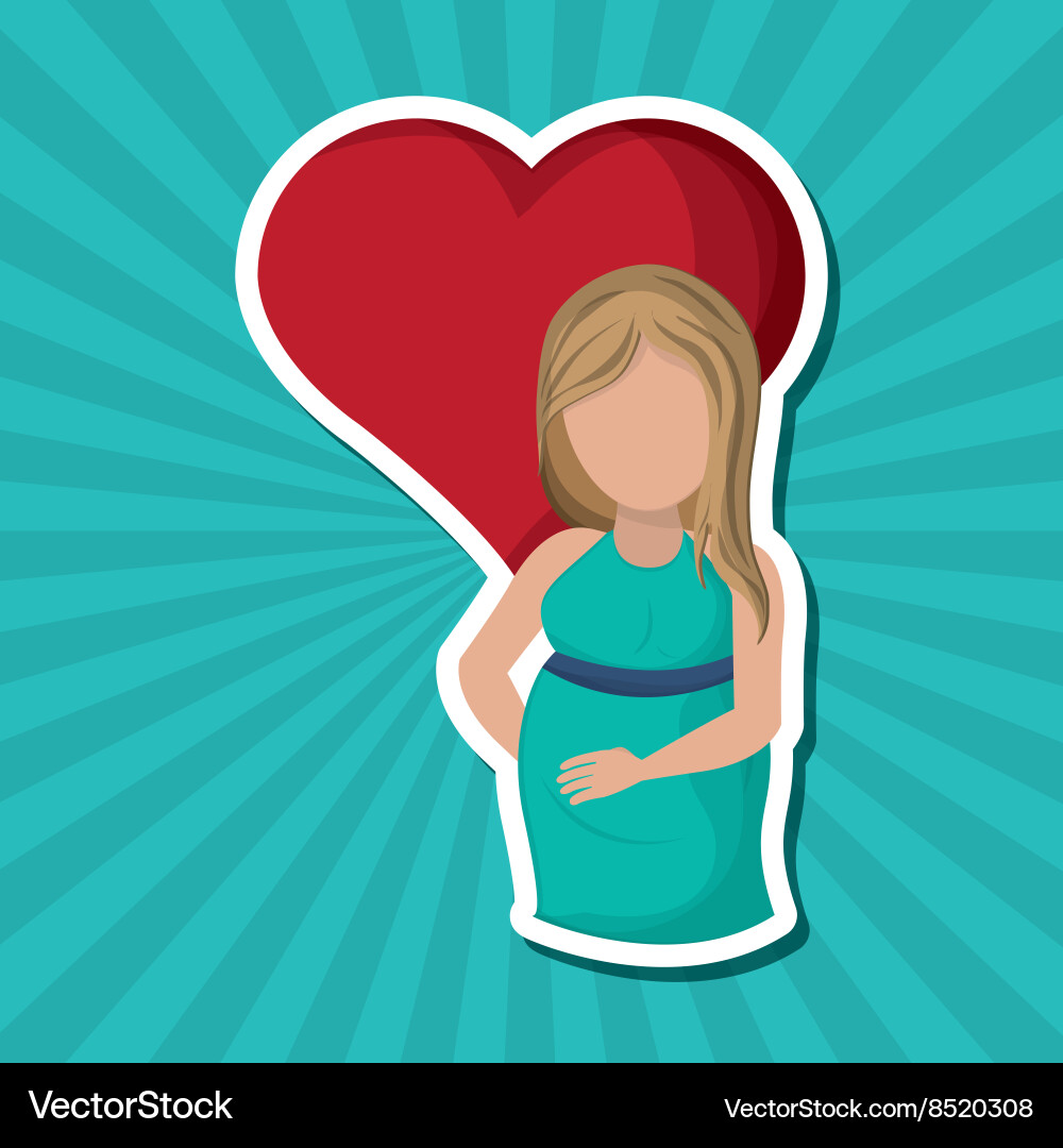 Pregnancy woman graphic design Royalty Free Vector Image