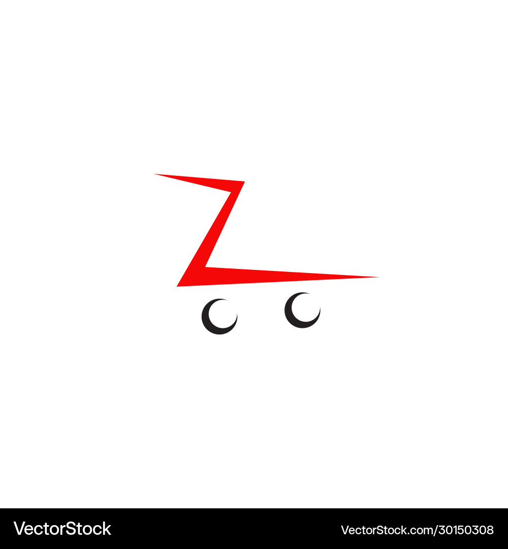 Shopping cart icon logo design template Royalty Free Vector