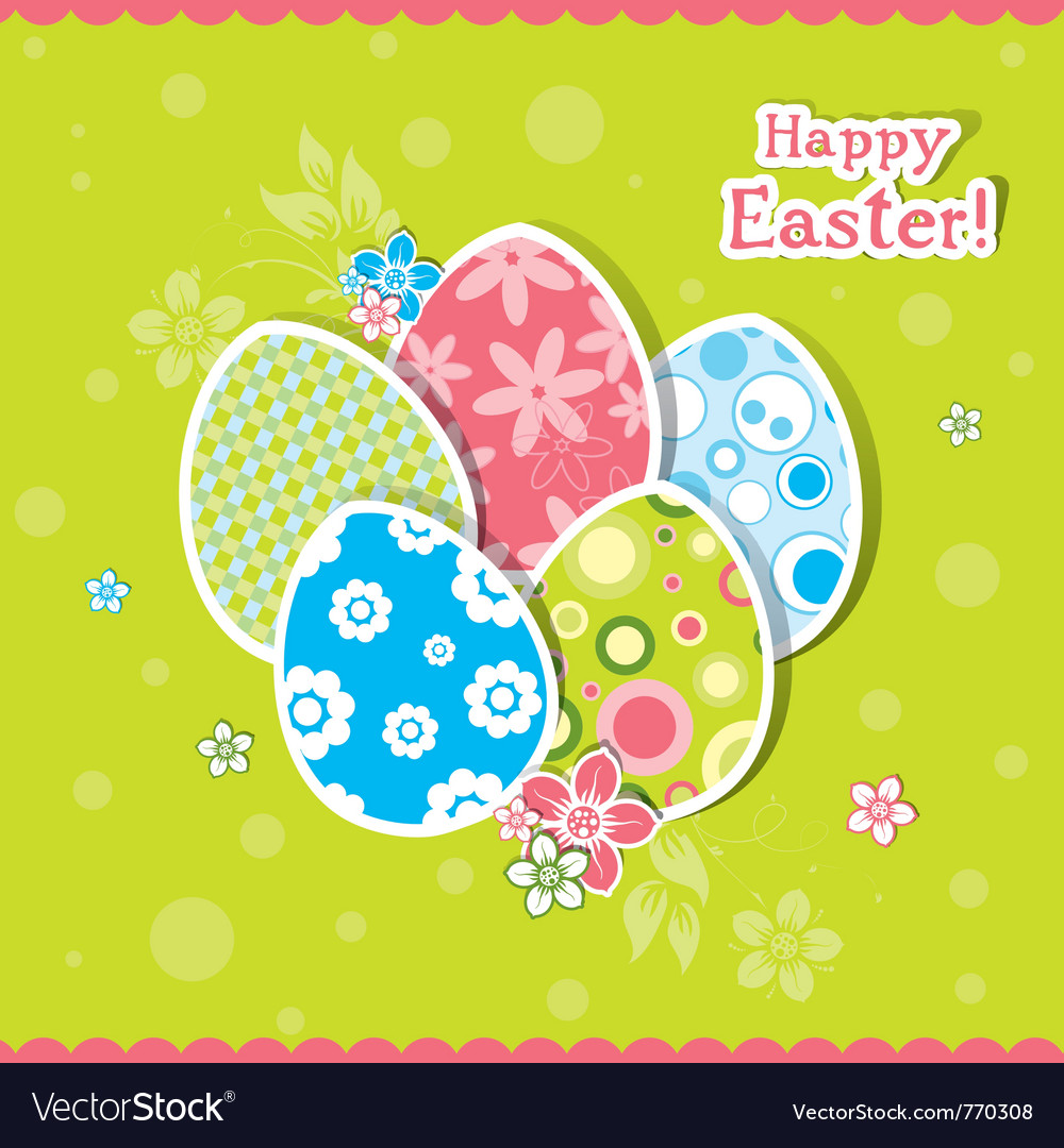 Template easter greeting card Royalty Free Vector Image