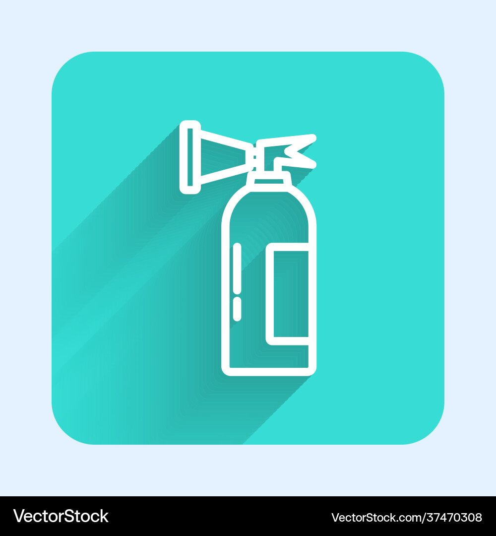White line fire extinguisher icon isolated Vector Image