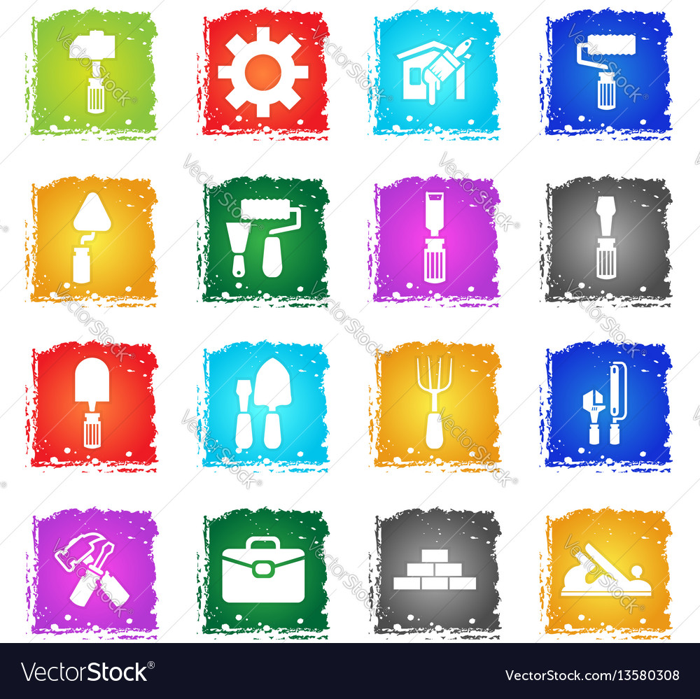 Work tools icon set Royalty Free Vector Image - VectorStock