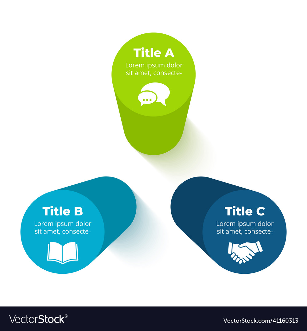3d perspective infographic presentation Royalty Free Vector