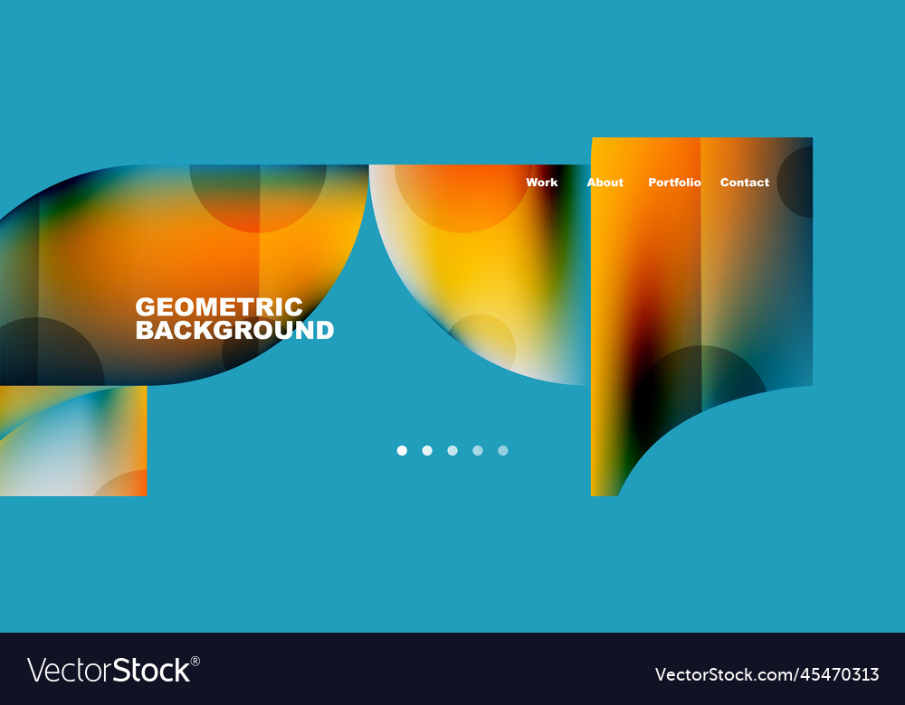 Circle round elements and lines geometric Vector Image