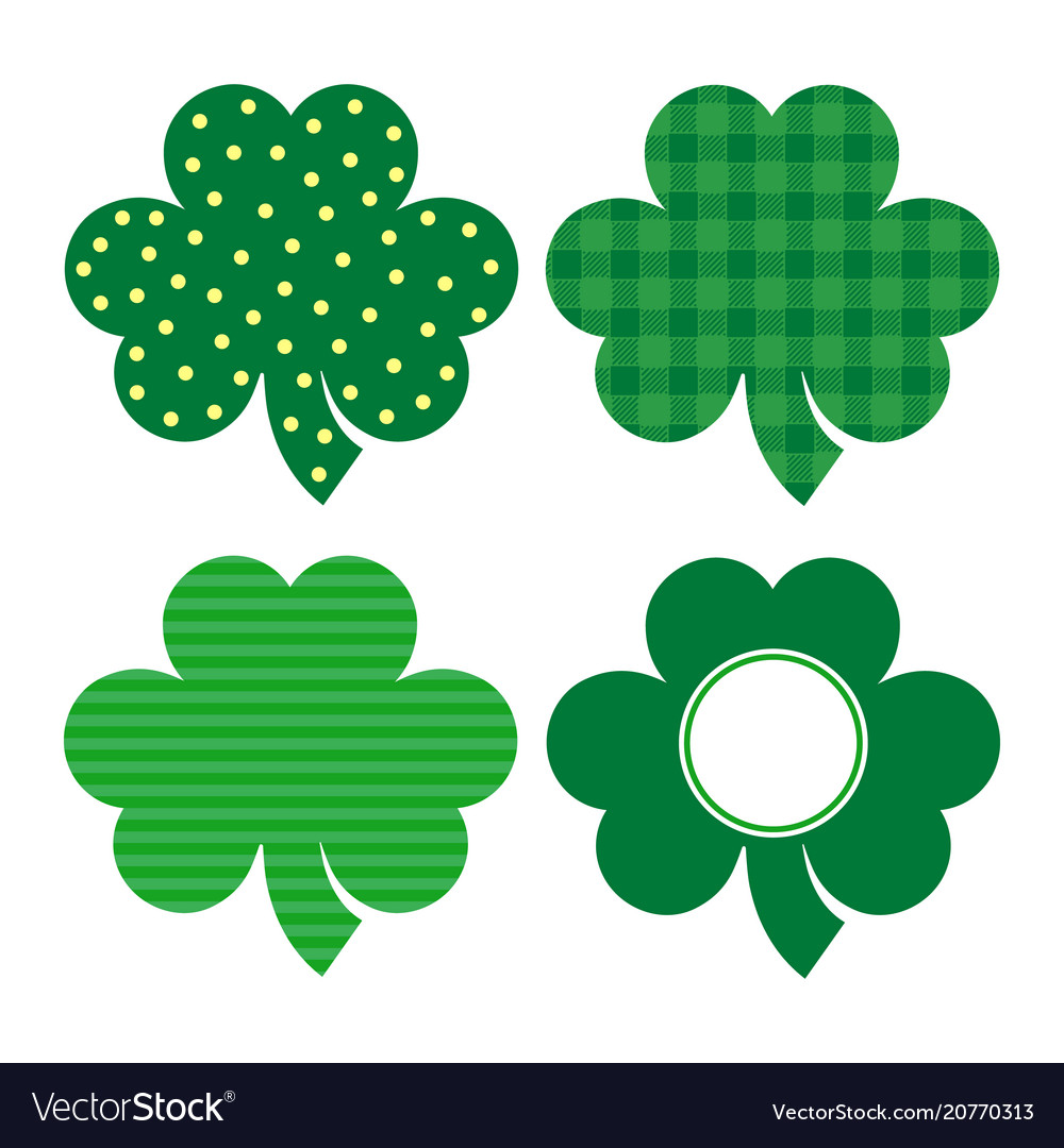 Clovers set Royalty Free Vector Image - VectorStock