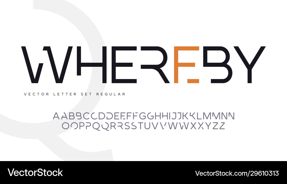 Contemporary geometric uppercase letter set Vector Image