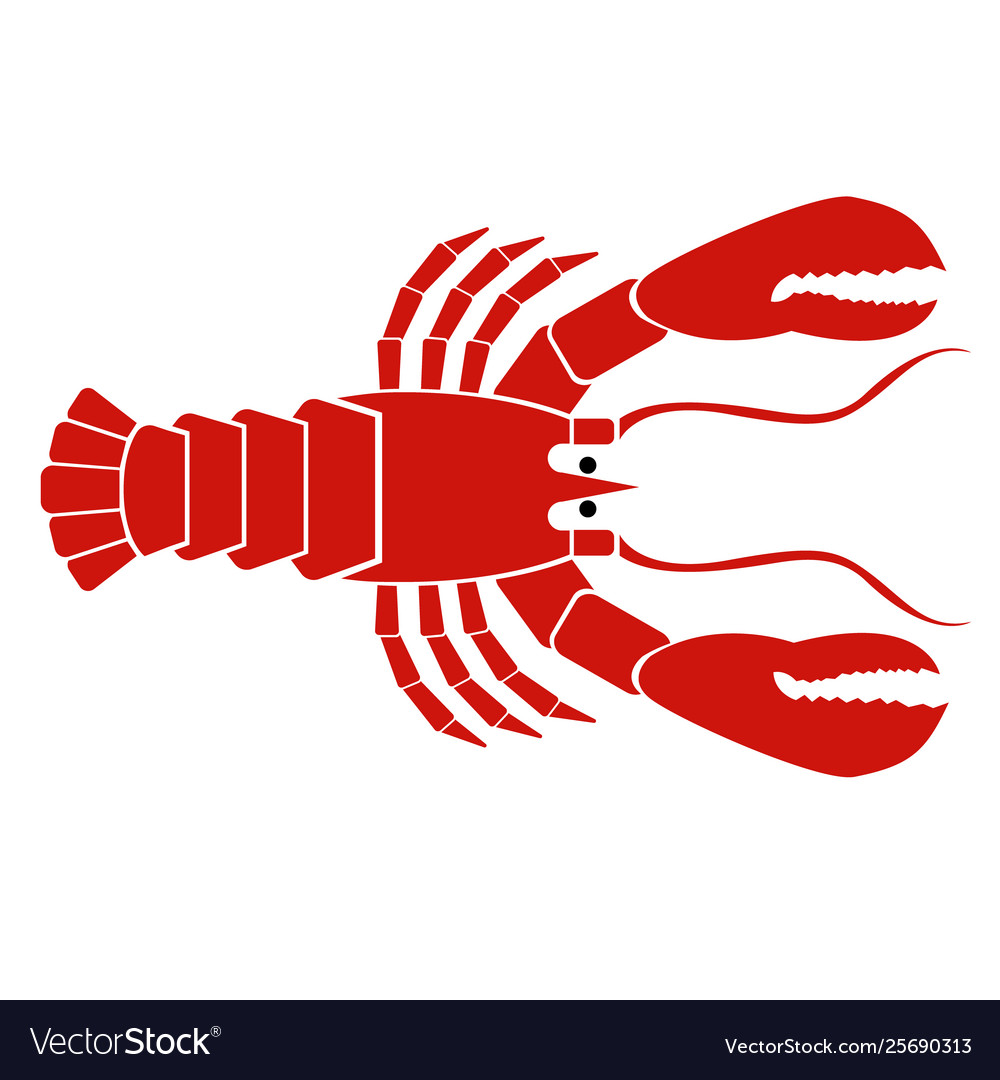 Crayfish geometric isolated Royalty Free Vector Image