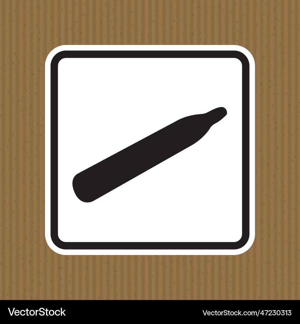 Danger pressure gas symbol sign isolate on white Vector Image
