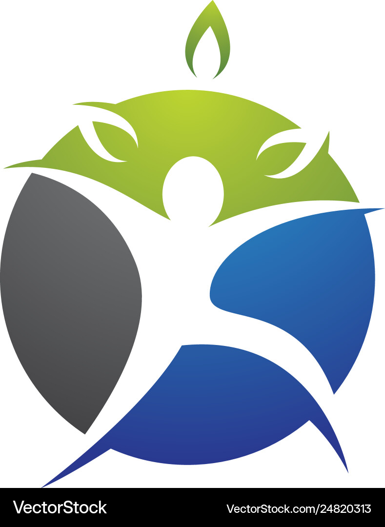 Human health symbol design Royalty Free Vector Image