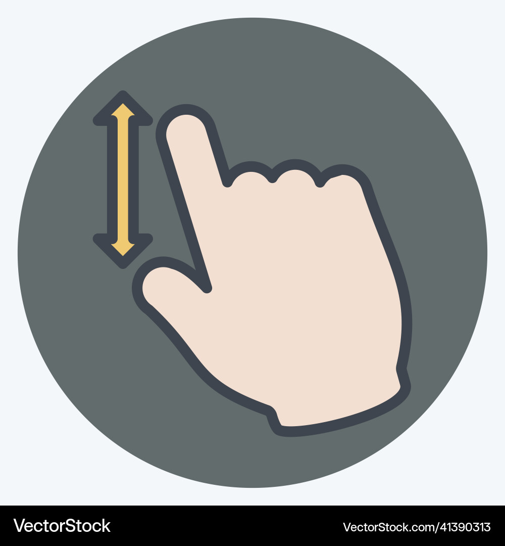 Icon zoom in - color mate style - simple editable Vector Image