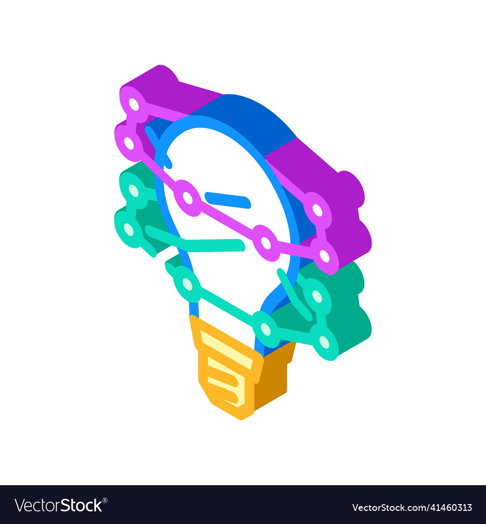 Innovation light bulb isometric icon Royalty Free Vector