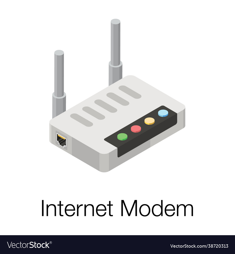 Internet modem Royalty Free Vector Image - VectorStock