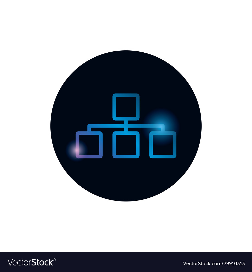 Isolated workflow map gradient style icon Vector Image
