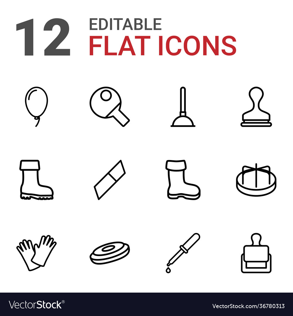 Rubber icons Royalty Free Vector Image - VectorStock