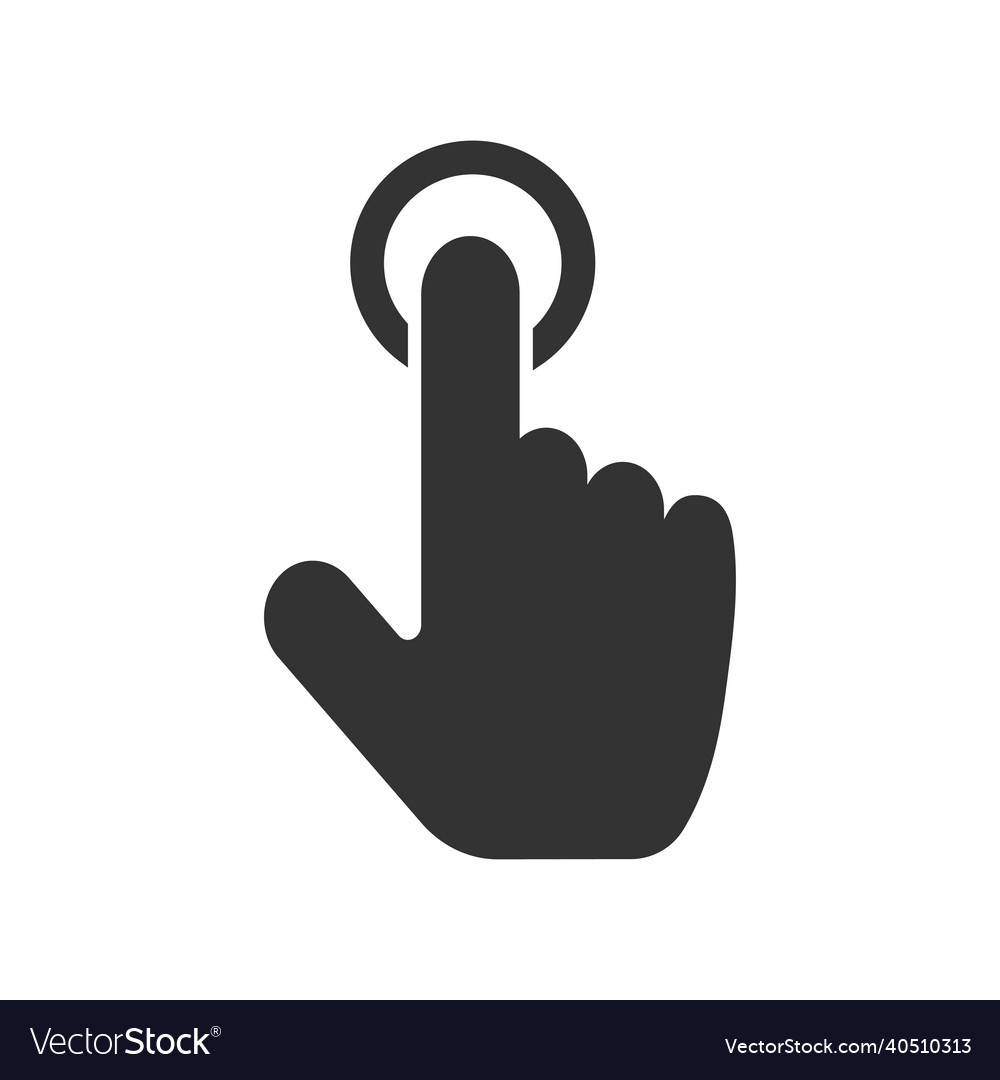 Touch icon design Royalty Free Vector Image - VectorStock