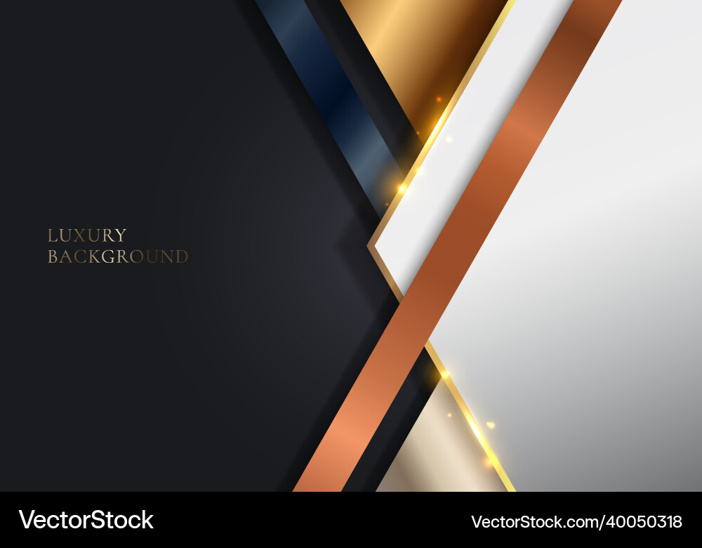Abstract template 3d geometric stripes golden Vector Image