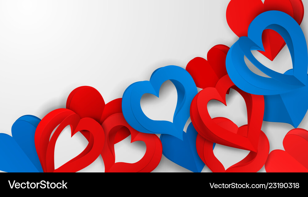 Background with paper hearts Royalty Free Vector Image