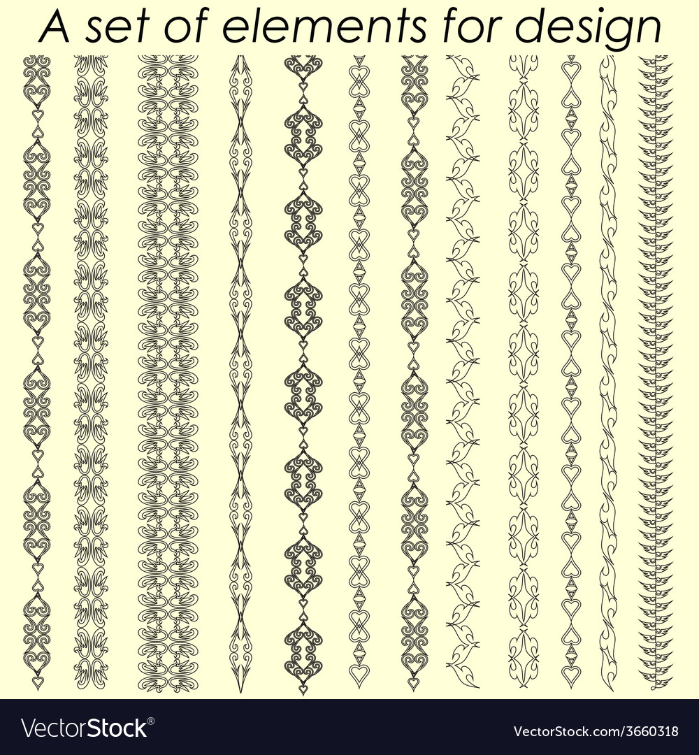 Calligraphic design elements 2 - set Royalty Free Vector