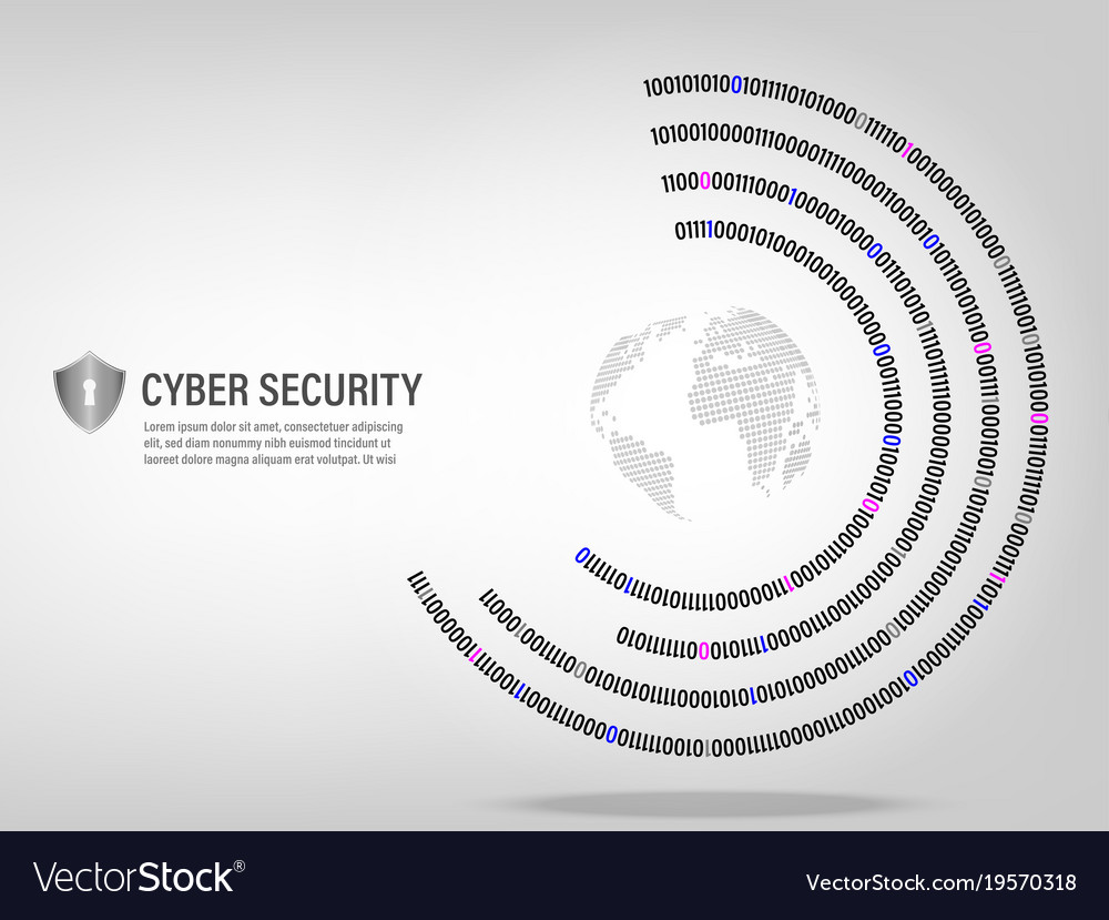 Digital binary code circle background Royalty Free Vector