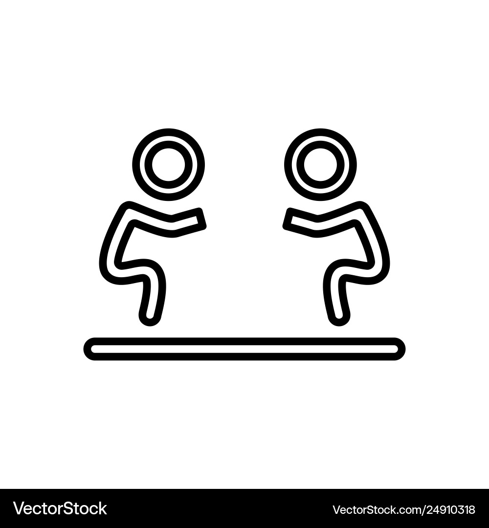 Fight icon isolated human silhouettes fighting Vector Image