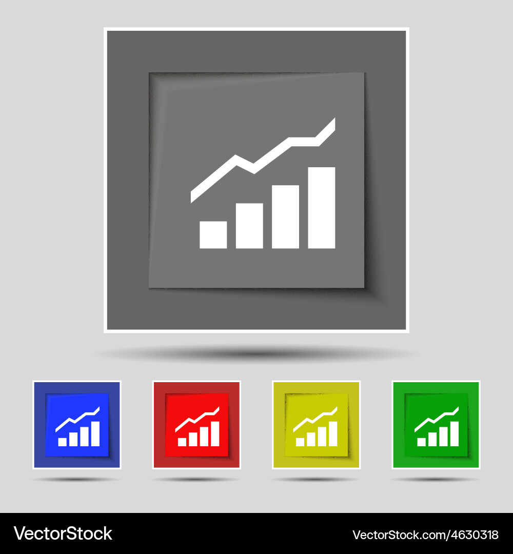 Growth and development concept graph of rate icon Vector Image