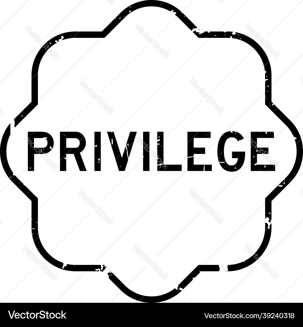 Grunge black privilege word rubber seal stamp Vector Image